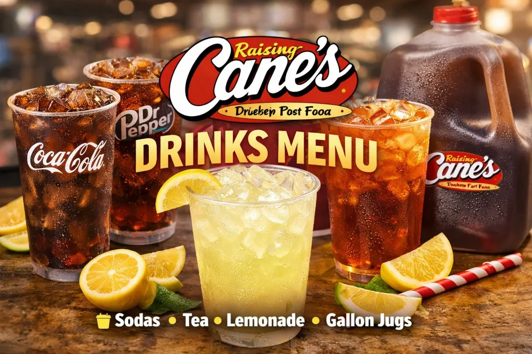 Raising Cane’s Drinks Menu 2026: Prices, Sizes & Calories